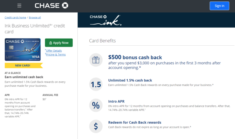 Chase Ink Business Unlimited Credit Card Review of September 2025 ...